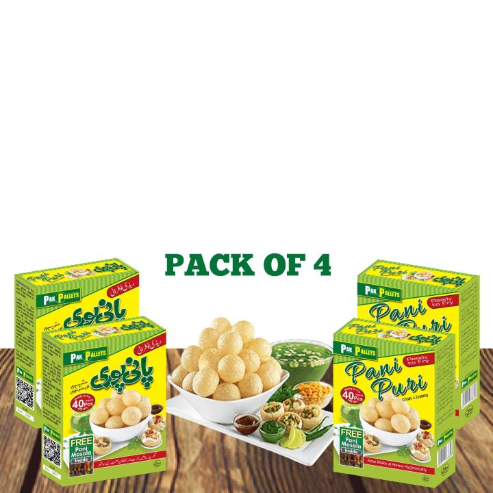Pack of 4 Crispy Gol Gappay with free Chatpatta Spicy Pani masala ...