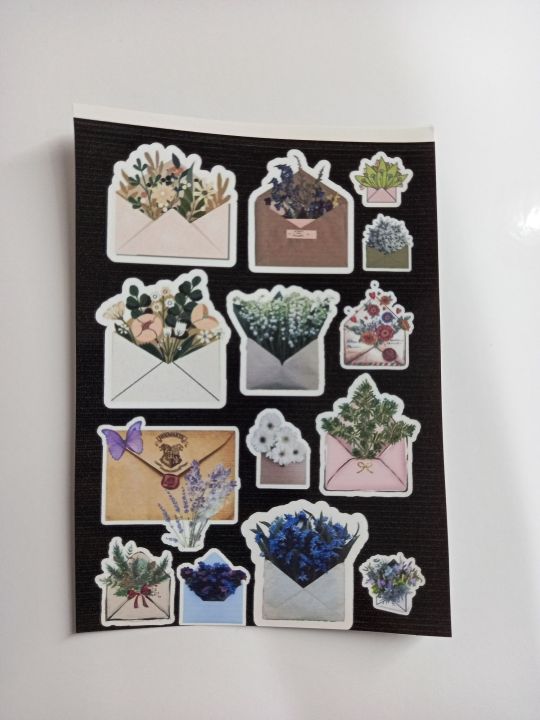 Vintage envelopes Uncut Sticker Sheet A6 size for Journaling and phone ...