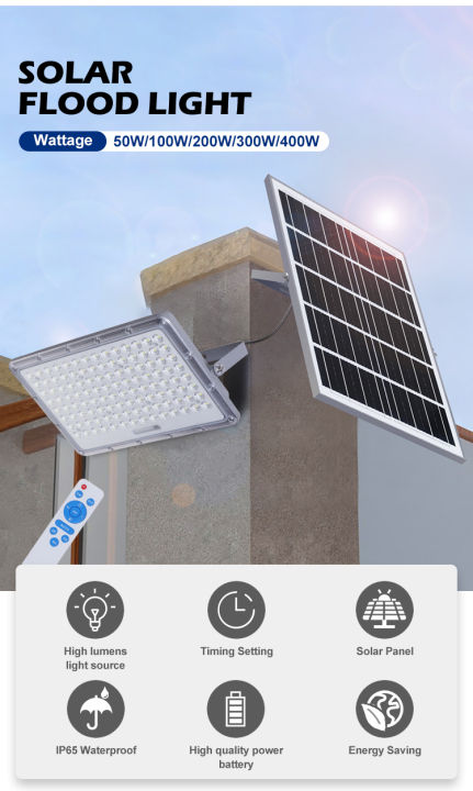 Solar flood light 50W | Daraz.com.np