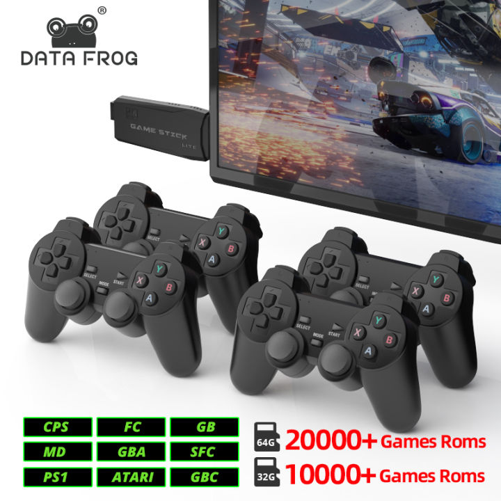DATA FROG TV Video Game Console Wireless Controller Built in 20000 ...