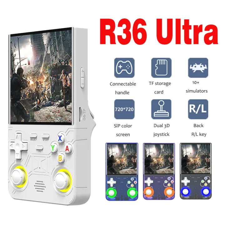 R36 ultra retro handheld video game console open source Linux system 4. ...