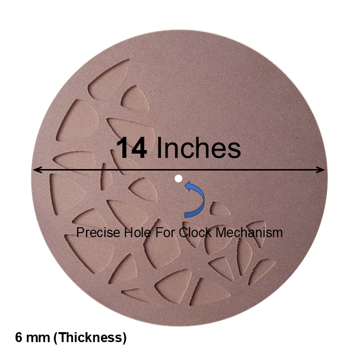 MDF Clock Base | 14 Inch Diameter | 6mm Thick MDF Clock Base for Resin ...