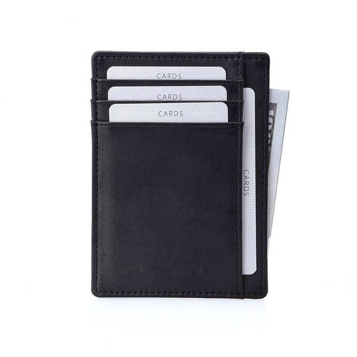 Black color small size leather business card credit card debit card ...