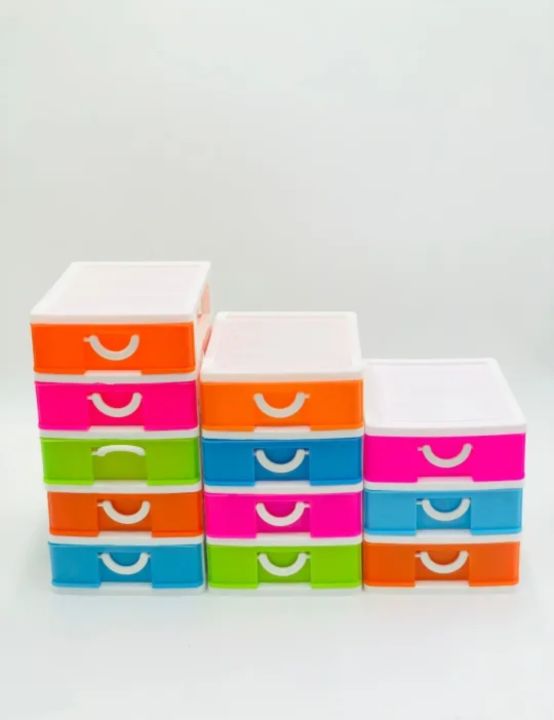 Mini Drawer Plastic Storage Box Stationery Case 5/4/3 Drawers Cosmetic ...
