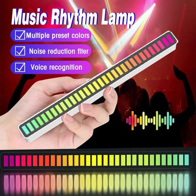 Smart RGB Pickup Lights Audio Voice Control LED Music Rhythm Light ...