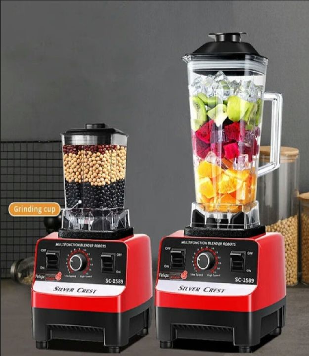 Silver Crest 2-in-1 Juicer Blender Machine – 4500W Powerful Motor, 2L ...