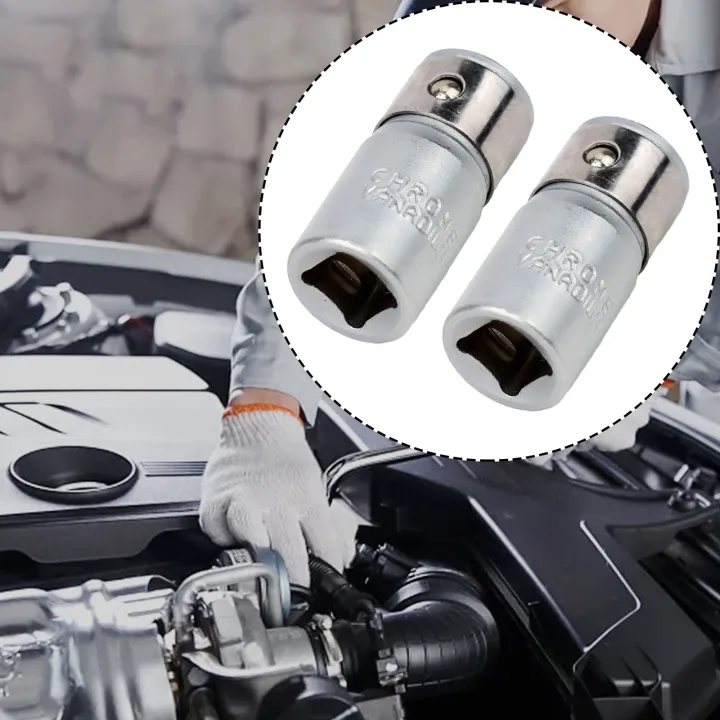 2pc Socket Adapter 1/4inch Square Drive To 1/4Hex Adaptor Socket ...