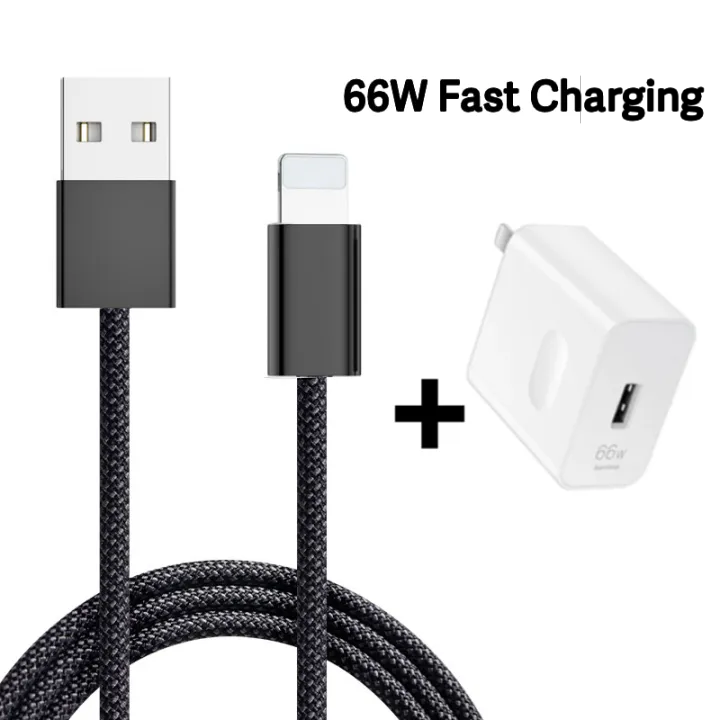 66W USB charging cable set fast charging cable adapter charger cable ...