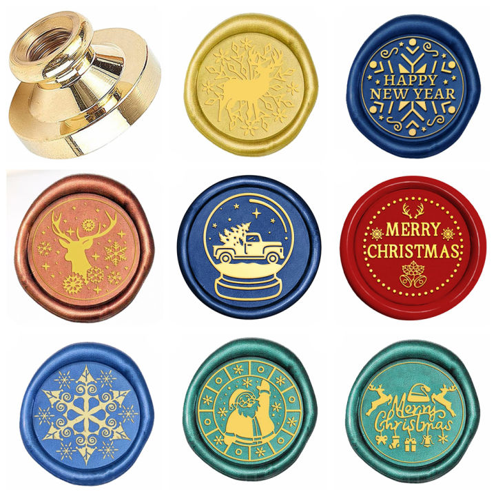 Christmas Crystal Ball Wax Seal Stamps Snowflake Wax Seal Stamp Head ...