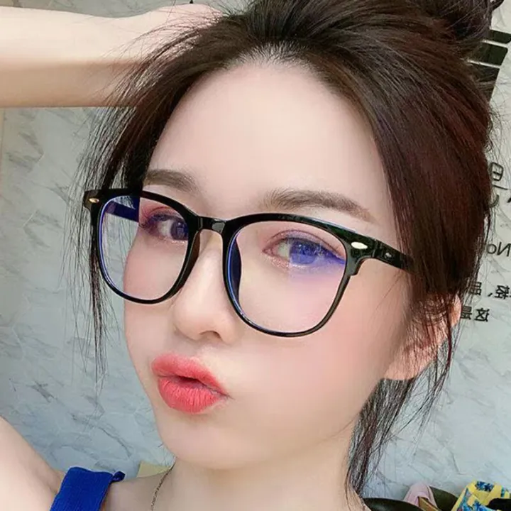Anti-Blue Light Glasses Ladies Flat Mirror Blu-ray Computer Goggles ...