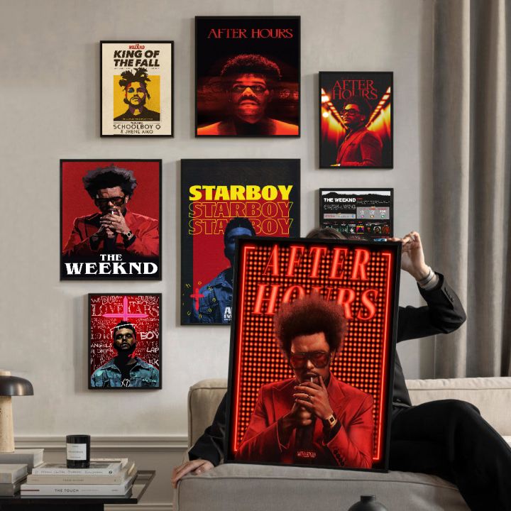 Rapper The Weeknd DIY Sticky Poster Whitepaper Prints Posters Artwork ...