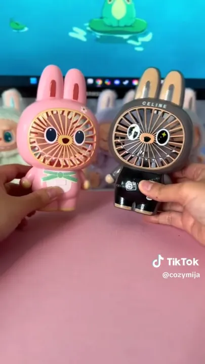 Labubu Fan | CartoonCool LABUBU Mini Electric Fan – High-Power Airflow ...