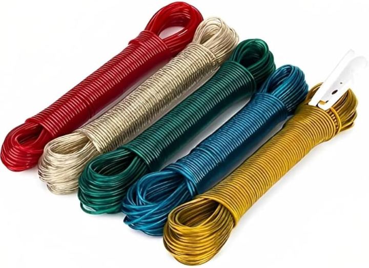 Wet Cloth Laundry Rope Pvc Coated Metal Cloth Drying Wire - 20 Metres ...