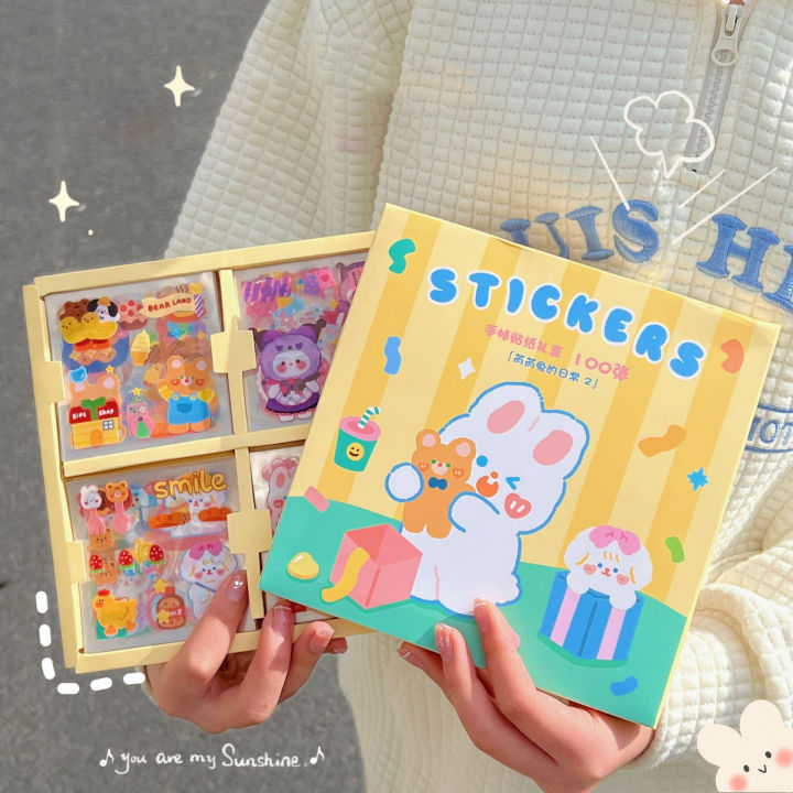 25/100 Pcs Cartoon Cute Sticker Pack Handbook Material Sticker ...