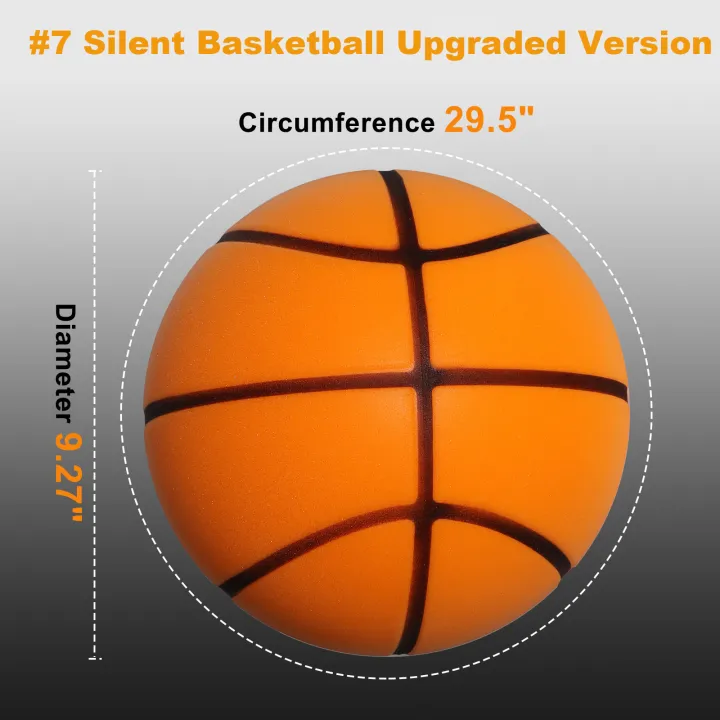 Silent Basketball Size 7 (29.5") Dribbling Indoor Grooved Foam ...
