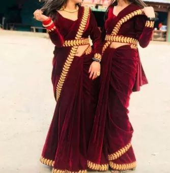 Velvet Saree | Daraz.com.np: Buy Online at Best Prices in Nepal | Daraz ...