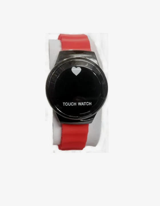 LED Touch Digital Watch - For Girls Round Touch Screen Digital Watch ...