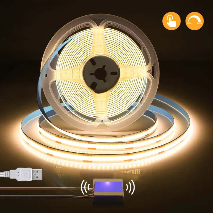 Bathroom Vanity Mirror Light COB 5V USB LED Strip With Penetrate Mirror ...