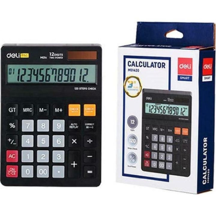 Deli Calculator M01420 Black 12 Digit | Daraz.com.bd