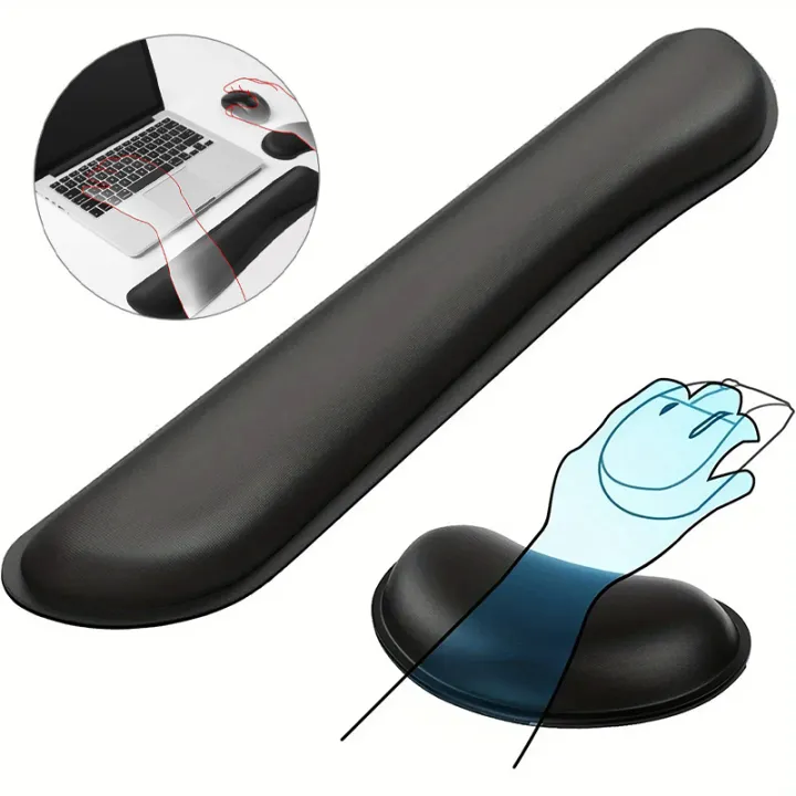 Mousepad Ergonomic Keyboard Mouse Wrist Rest Office Typing Protection ...