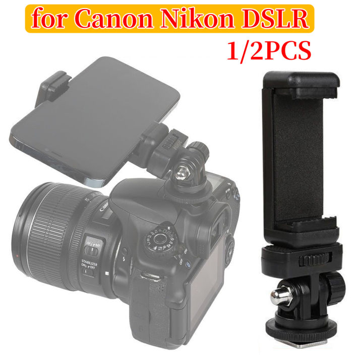 Phone Holder 360° Rotation Camera Hot Shoe Phone Holder Monitor ...