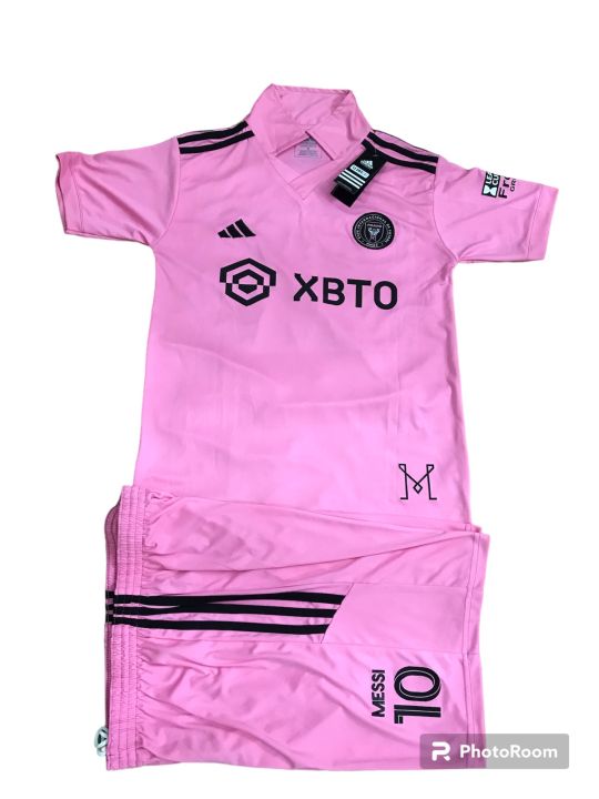 MESSI Inter Miami (pink) Football full kit availble half selves premium ...