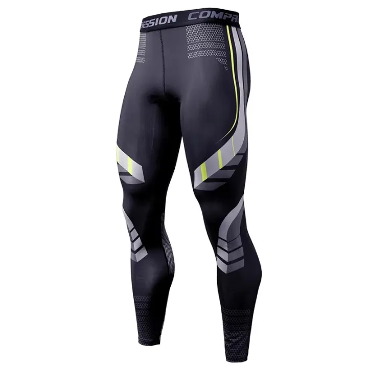 Compression Pants Men Casual Skinny Joggers Sweatpants Workout Gyms ...