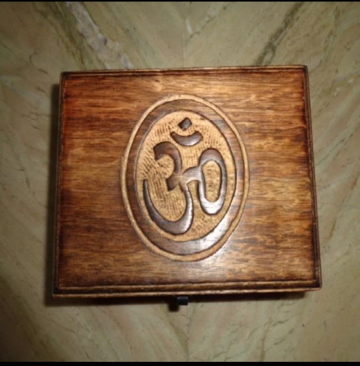 Wooden Jewelry Box with om sin 4x4 inch | Daraz.com.np