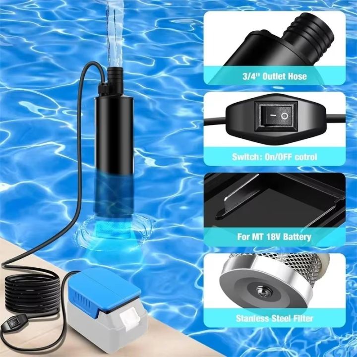 Water Transfer Pump for Makita 18V Li-ion Battery Powered Deep Well ...