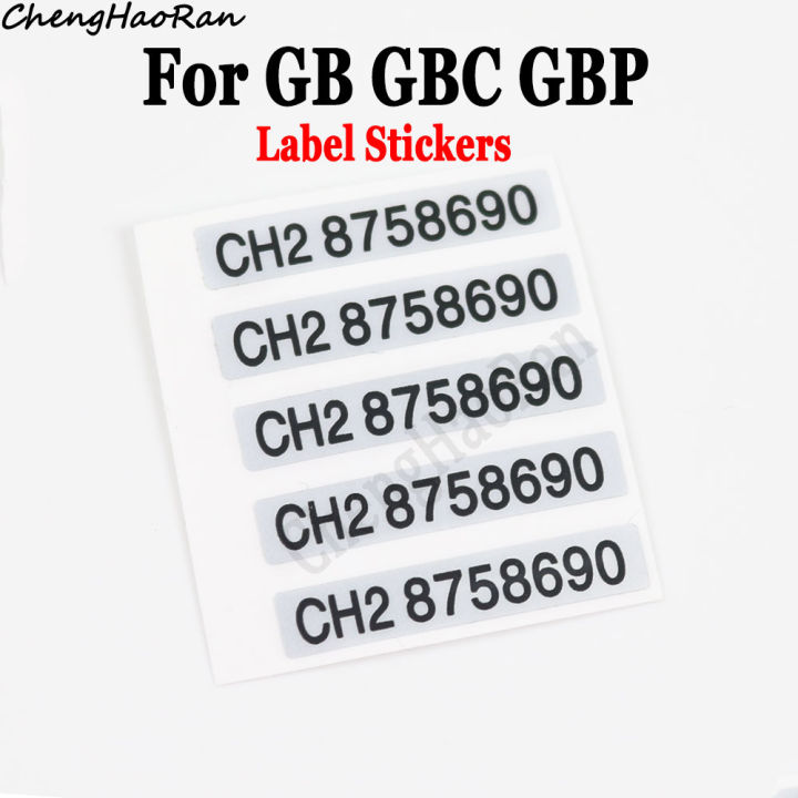 5 Pcs For GameBoy Advance GBC Serial Number Sticker Back Label ...