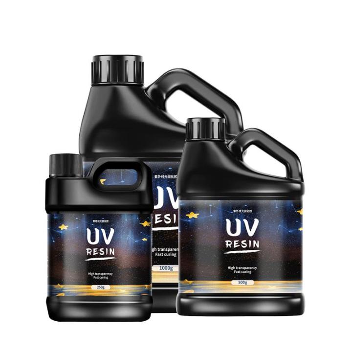UV Resin Glue 250/500/1000g Hard Epoxy Resin UV Glue Transparent Adhesive Ultraviolet Curing DIY ...