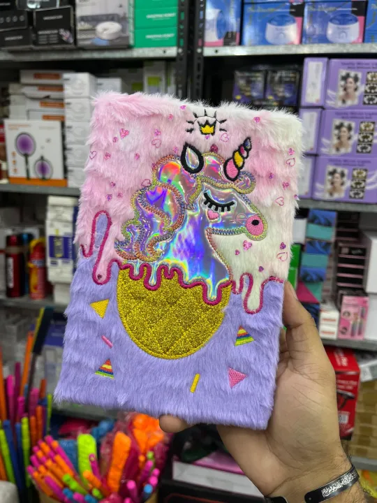 Cute Fluffy Diary for Girls & Kids | Soft Fur Notebook | Gift for ...