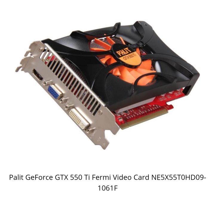 Palit NVIDIA GeForce GTX 550 Ti 1GB DDR5 192-Bit – 192 CUDA Cores ...