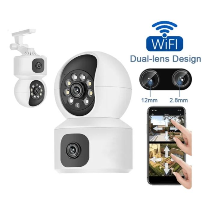Dual Lens Security Camera V380 Pro Smart Home 4MP Auto Tracking ...