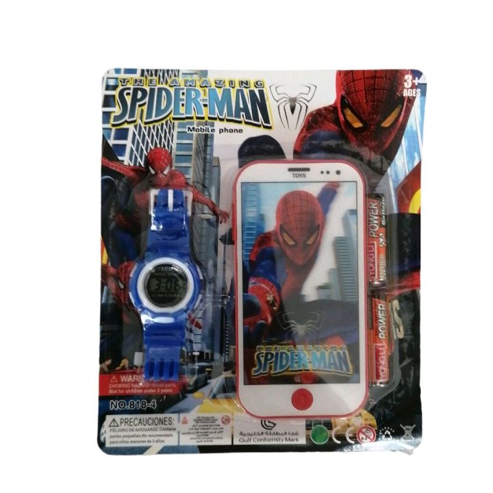 The Amazing Spider Man Mobile Phone and Cute Kids Watch | Daraz.lk