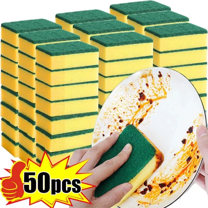 Highly absorbent double-sided sponge magic cleaning pot rust sponge ...