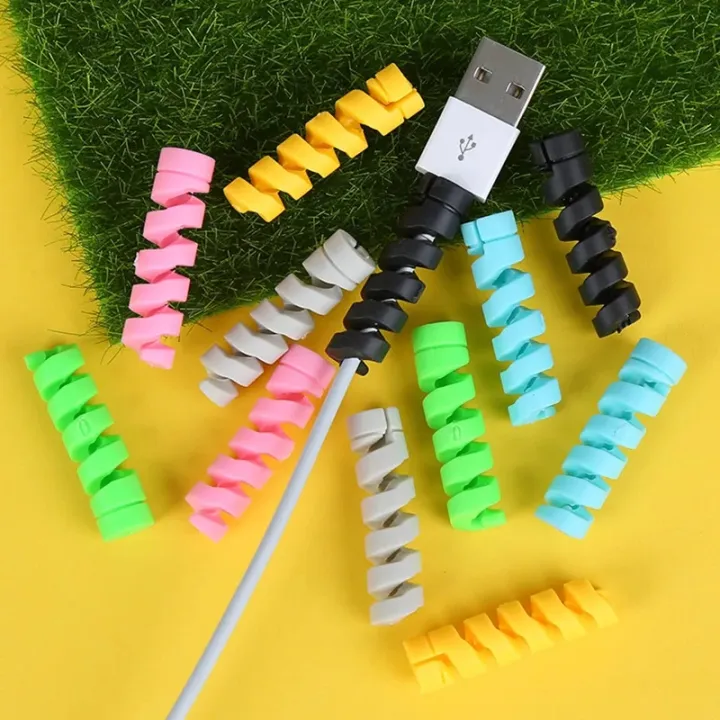 4PCS Cable Protector USB Charging Cable Saver Silicone Cable Protector ...