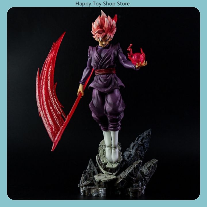 38cm Dragon Ball Zamasu with Scythe Goku Black Rose Scene Anime Figure ...