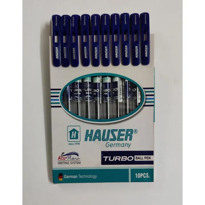 Hauser Turbo Black Ball Pen (Set of 10 Pcs) | Daraz.com.np