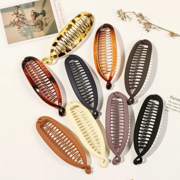MutliColor Banana Hair Clip French Banana Clip Hair Comb for Women Hair ...