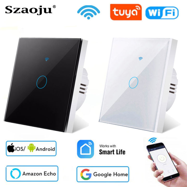Tuya Smart Life Light Switch WiFi Touch Sensor Smart Switch App Remote ...