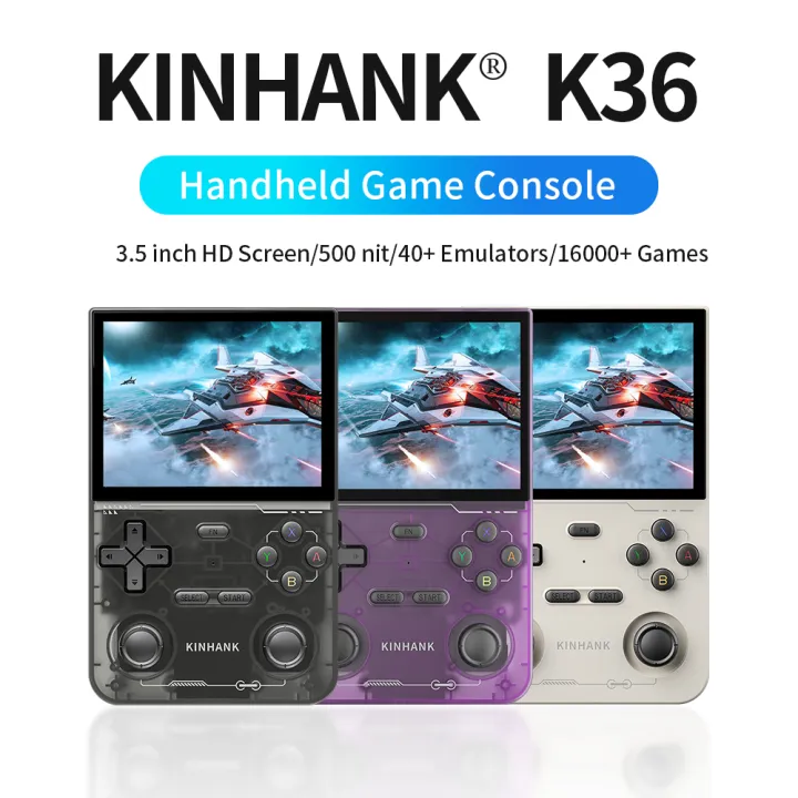 KINHANK Open Source K36 Retro Handheld Video Game Console 16000 Games ...