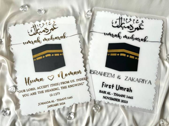 Personalized Umrah Hajj Mubarak Islamic Gift Acrylic Sign Muslim ...