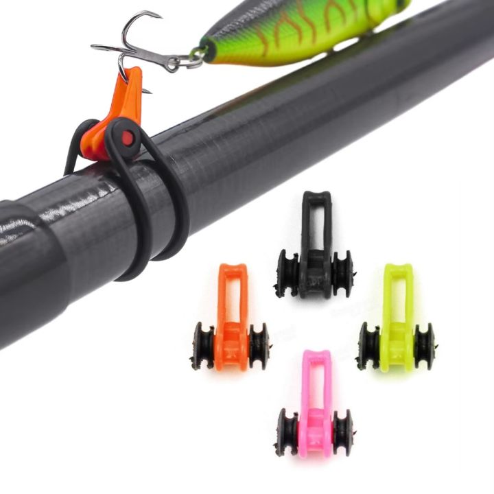 10pcs Fishing Lure Keeper Set - Secure Jig Hook Holders For Rod Tool ...