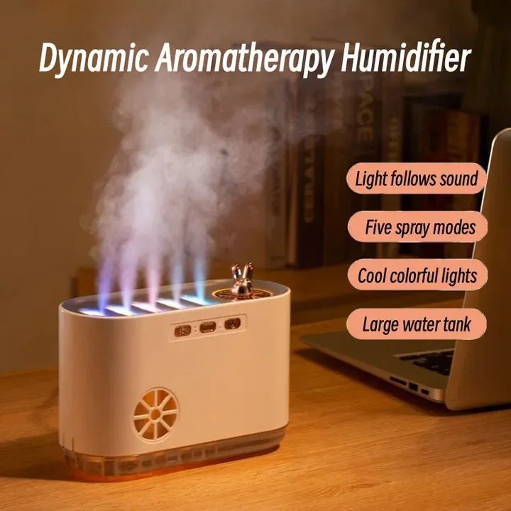 DYNAMIC MIST AIR HUMIDIFIER LIGHT MOVES WITH SOUND AND COLOURS CHANGE ...
