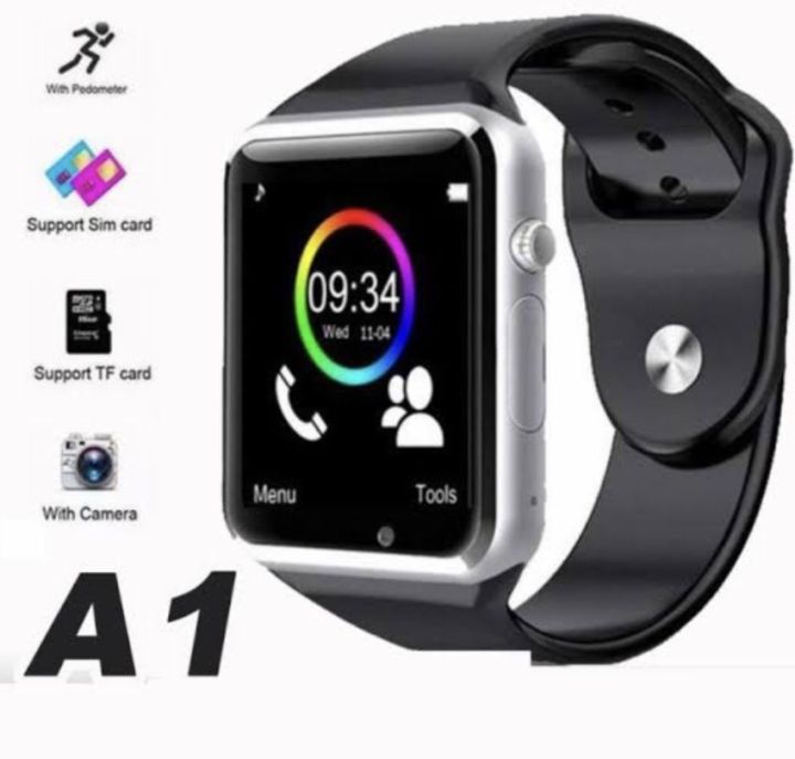 A1 Smart Watch Mobile Inbuild Camera, Inserting Memory Card ...