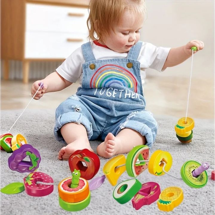 Kids Fruits Vegetables String Toys Greedy Eating Bugs String ...