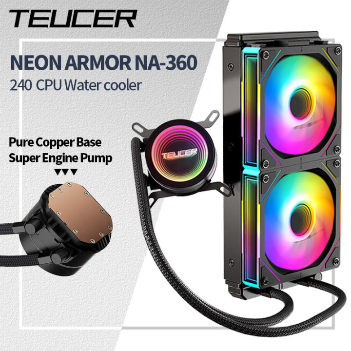 Teucer 240 360 Water Cooling CPU Cooler ARGB Fan Liquid Heatsink ...