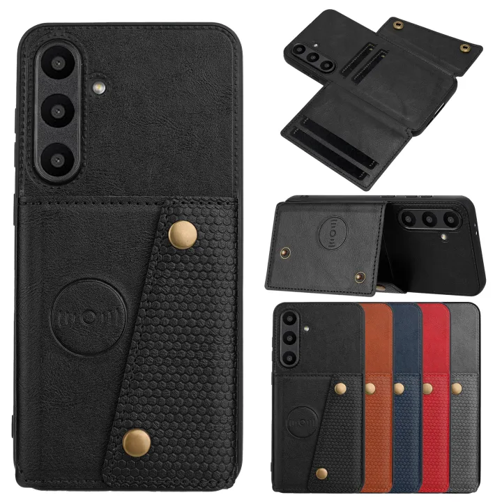 Card Holder Leather Case for Samsung Galaxy S25 S24 Ultra Plus FE ...