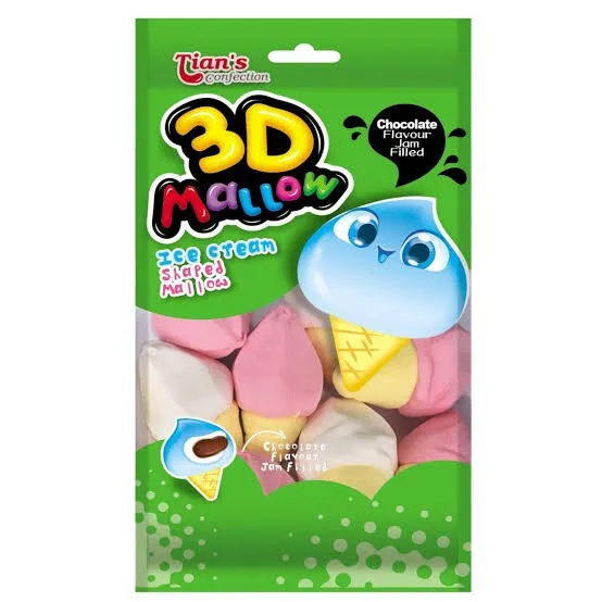 Tian’s 3D Mallow Ice Cream shaped Mallow 100g | Daraz.pk